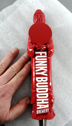 FUNKY BUDDHA BREWERY 🍺 BEER BAR DRAFT TAP HANDLE RED CUSTOMIZABLE 10.5 ...