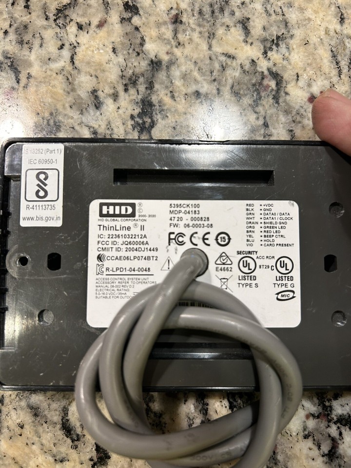 HID Proximity ThinLine II 5395 Card Reader Black 5395 Free Shipping | eBay