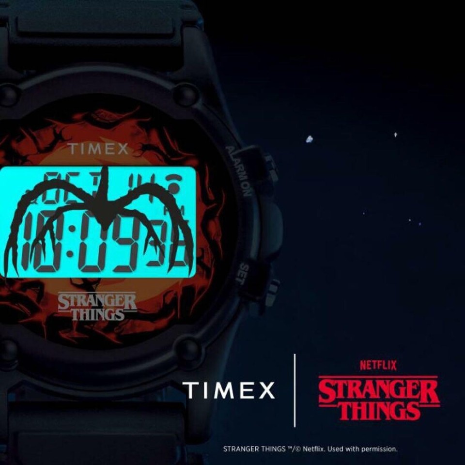 Timex Atlantis x Stranger Things Watch Limited Resin Strap Black ...