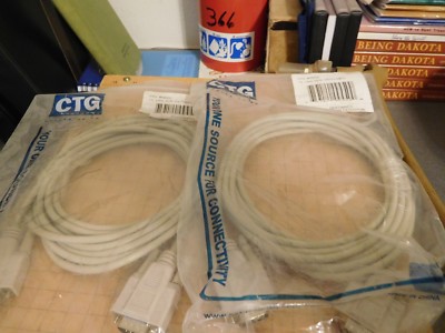 CTG/Cables to Go 09450 DB9 M/M Extension Cables, WHITE (pair 15 Feet ...