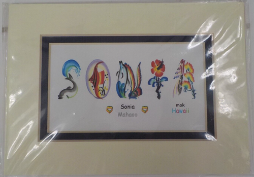 "SONIA MAHAOO" LETTER ART PRINT ARTIST MATTHEW MOK LONG FENG ZHI 5X7 ...
