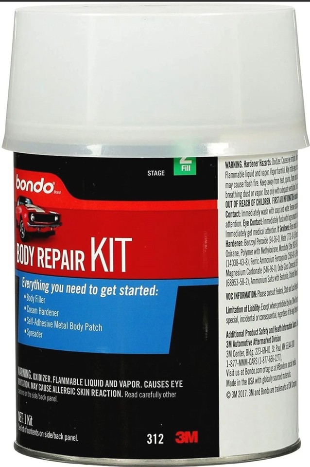 3M Bondo 312 Bondo Repair Kit, Everything You Need to Get Started | eBay