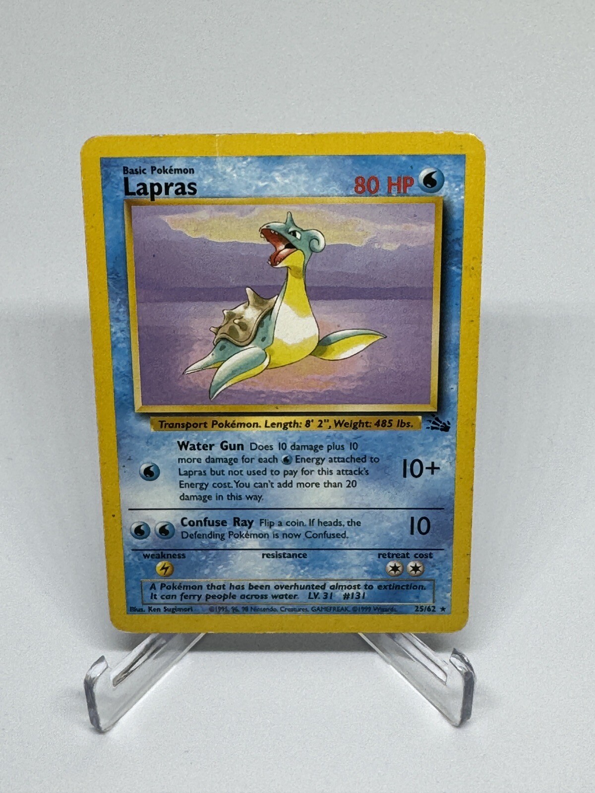 Pokémon TCG Lapras Fossil 25 Regular Unlimited Rare - Read Description ...