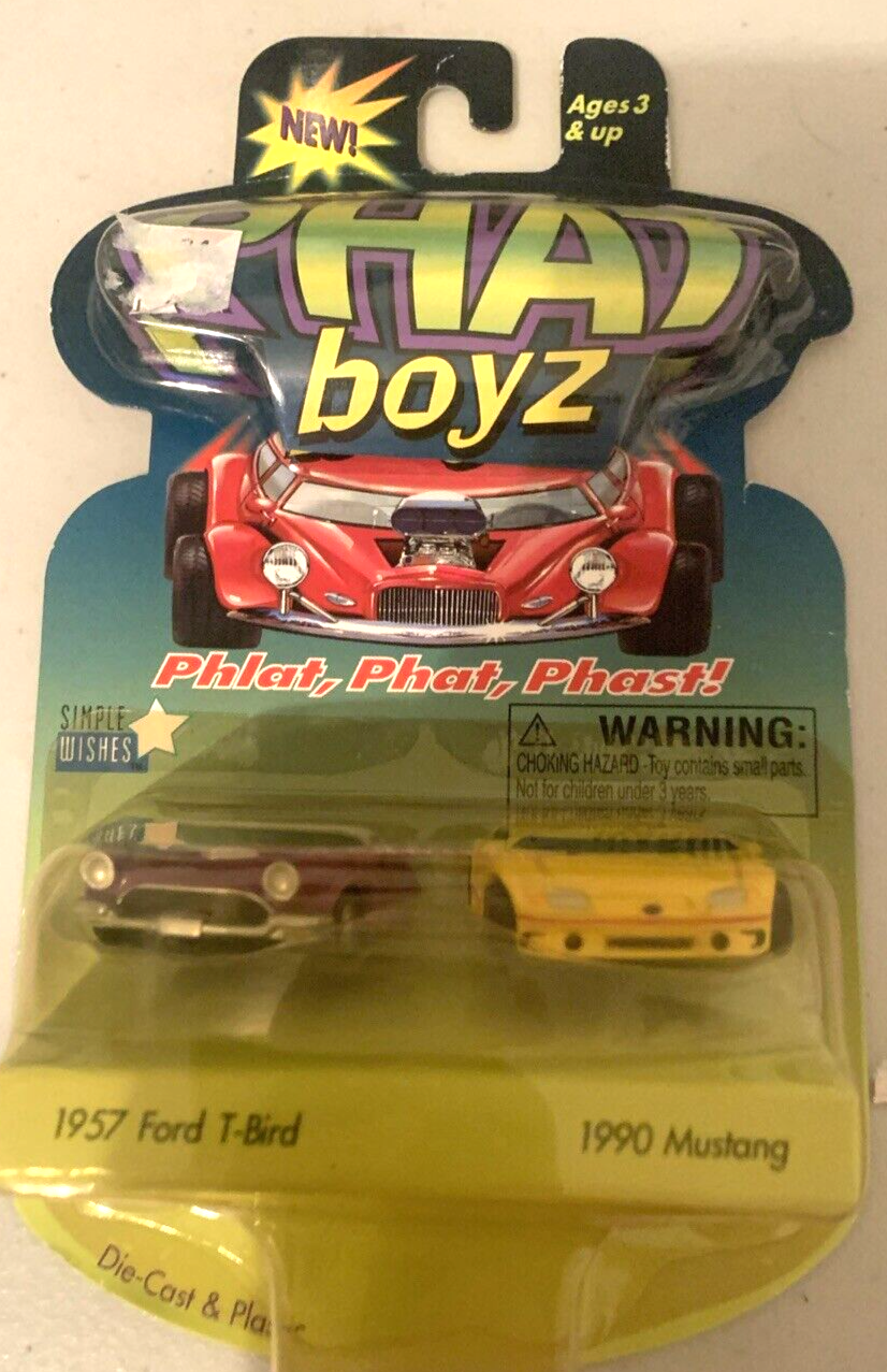 2003 Simple Wishes Phat Boyz: '57 Ford T-bird & '90 Mustang NIP #10 of ...