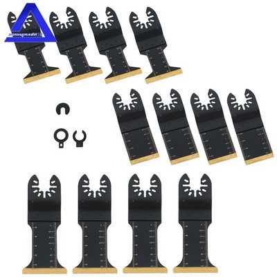 12 Pcs 3 Types Oscillating Saw Blades Metal Cutting Multi Tool Blades ...