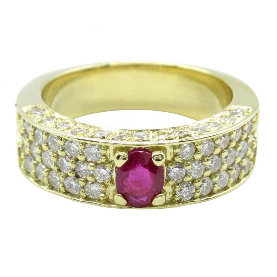 Jewelry Ruby Diamond Ring Jewelry K18 (Yellow Gold) Diamond Ruby Gold ...