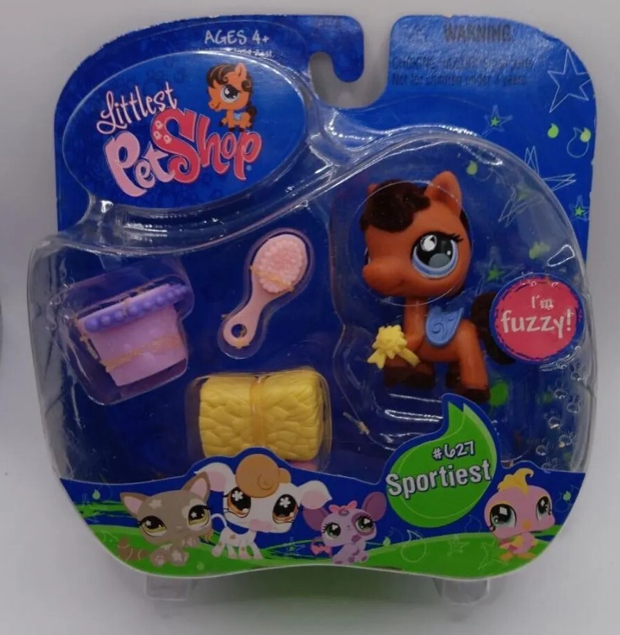 2007 Littlest Pet Shop Sportiest Fuzzy Pony Horse # 627 | eBay
