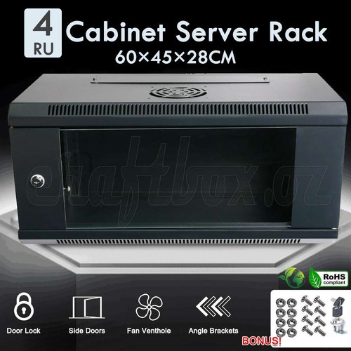4U 4RU Cabinet Server Network Data Rack LAN 19" 19 Inch Wall Mount ...