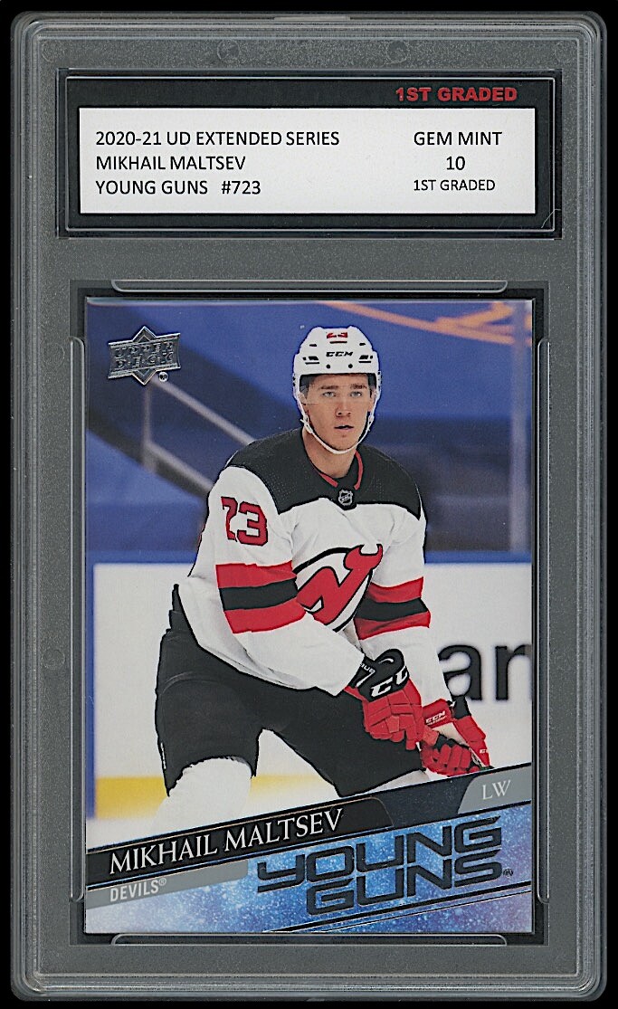 MIKHAIL MALTSEV 2020-21 UPPER DECK EXTENDED YOUNG GUNS 1ST GRADED 10 ...