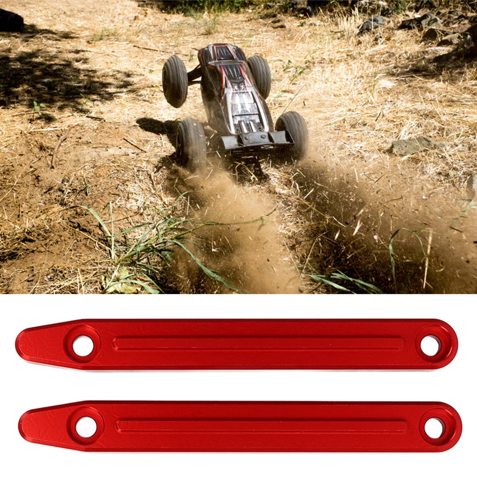 (Red)RC Roof Rails Aluminum Alloy Lightweight Upgrade Part Replacement ...