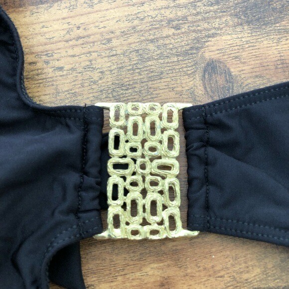 Trina Turk Black Monoki Cut Out One Piece Swim Suit S… - Gem