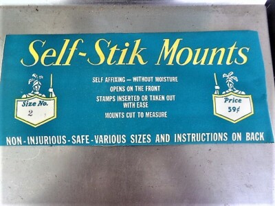 Size #2 Hygrade Self-Stik Stick Crystal Clear Plastic Mount in SEALED ...