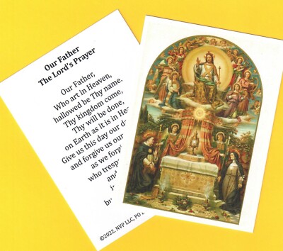 Lord's Prayer Our Father Prayer Card Holy Card WONDERFUL Image | eBay