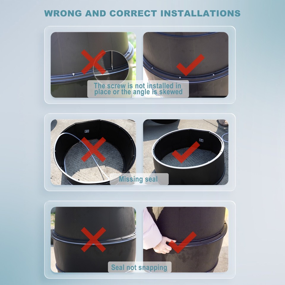 SQUEEZE master 50 Gallon Rainwater Collection Barrel-BPA Free Home Rain Catcher | eBay