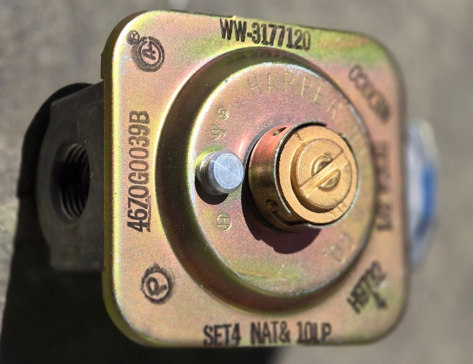 Whirlpool Cooktop Gas Pressure Regulator 4670G0039B WW3177120, new 3/8 ...