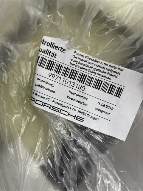 Genuine Porsche Air Filter Insert 99711013130 for sale online | eBay