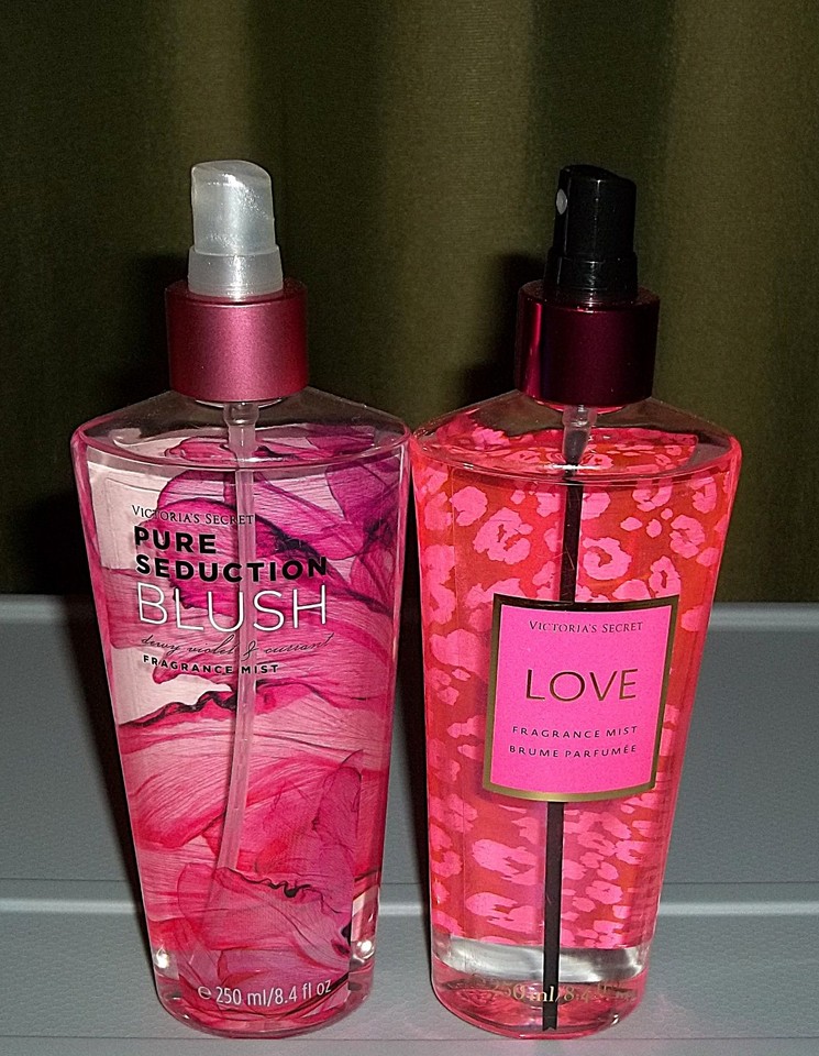 RARE Victoria's Secret Pure Seduction BLUSH + HTF LOVE Fragrance Mist ...