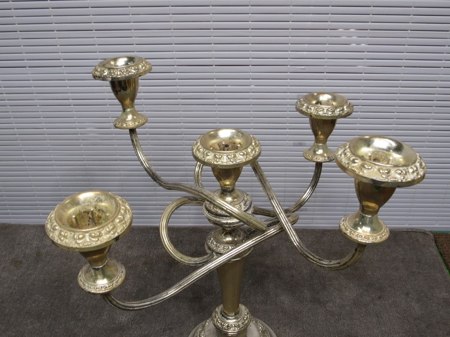 IANTHE SILVER PLATED 5 LIGHT CANDLESTICK CANDELABRA MADE ENGLAND | eBay
