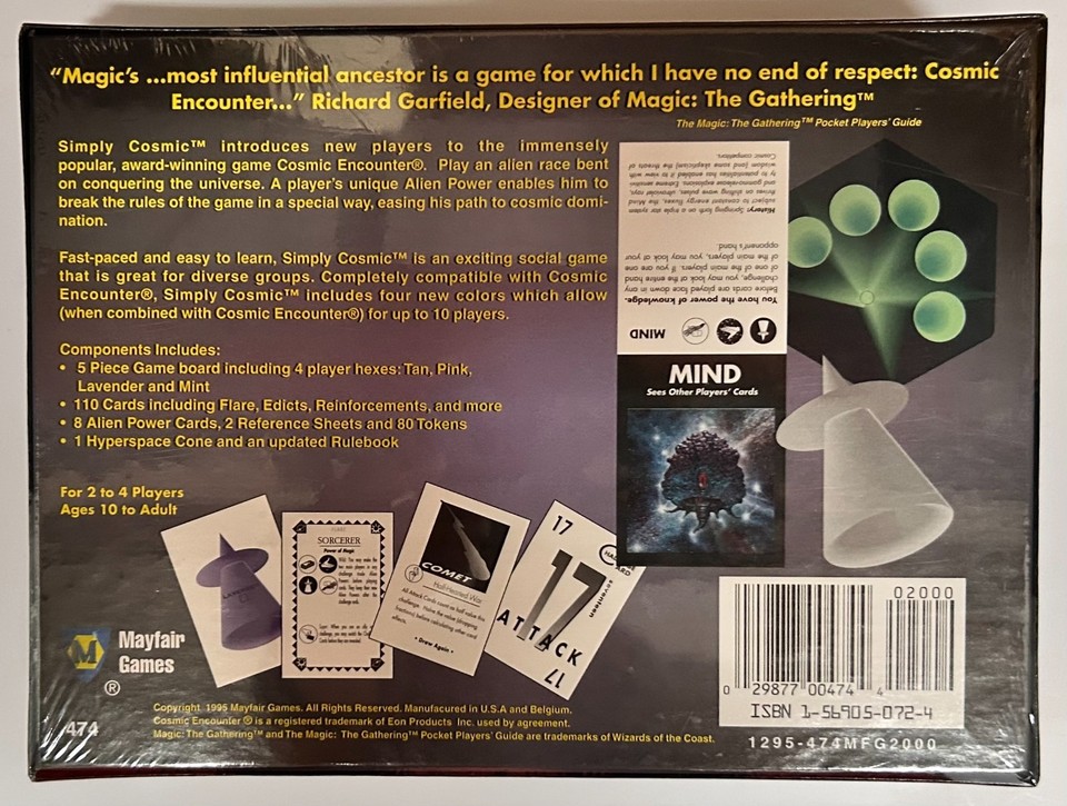 Mayfair Simply Cosmic Board Game Introductory Version Cosmic Encounter ...