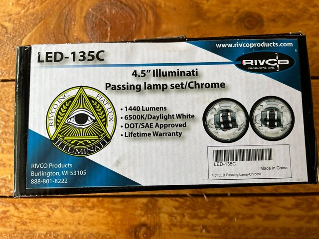 Rivco Products - LED-135 - 4.5in. LED Passing Lamps, Chrome for sale ...