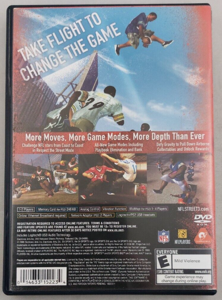 NFL Street 3 (Sony PlayStation 2, PS2 2006) CIB / Complete - Tested ...