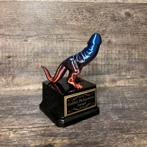 Funny Fantasy Football Loser Dickasaurus FFL Trophy Sacko Award Gag ...