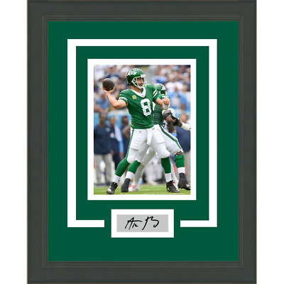 Framed Aaron Rodgers Laser Engraved Signature Auto New York Jets 14x17 ...