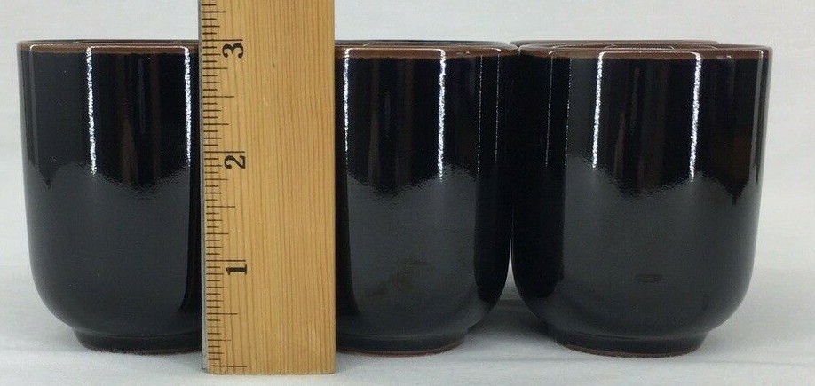 Pier 1 Sake Tea Cups Brown Set of 6 Pier 1 Imports Tea Sake Shots EUC ...