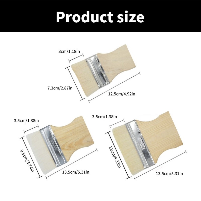 multifunction 3/4/5 Inch Paint Brush Set with Poplars Handle for Fine ...