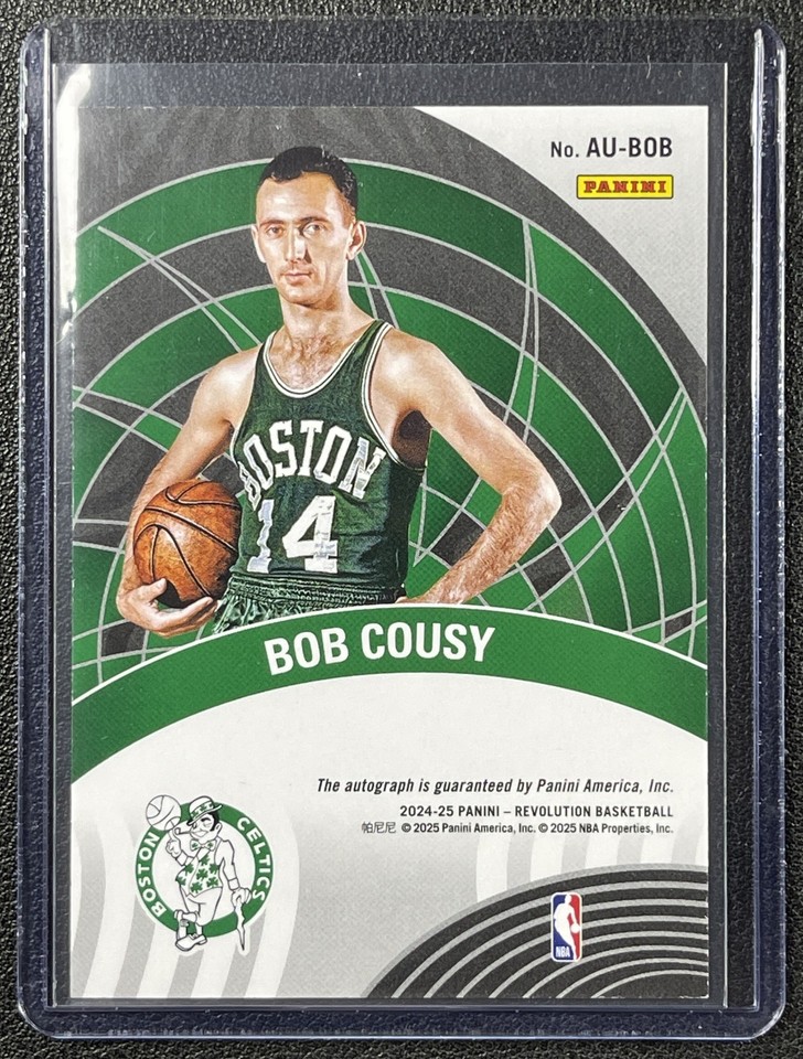 BOB COUSY 2024-25 PANINI REVOLUTION #AU-BOB AUTOGRAPH AUTO CELTICS HOF ...