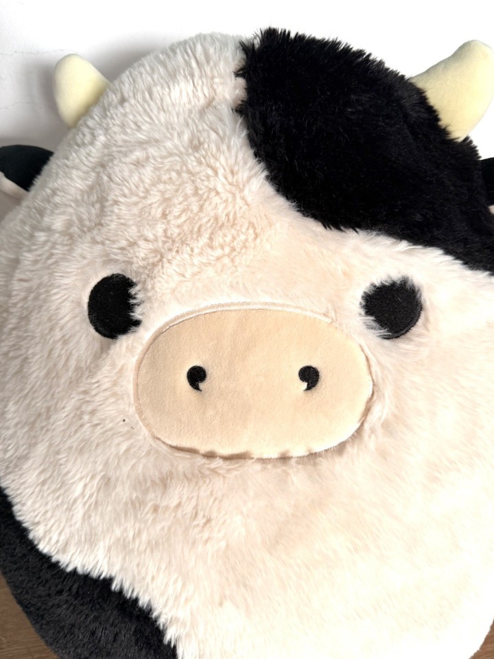 Squishmallows Connor The Cow Fuzz A Mallows 16" Soft Toy Plush Furry ...
