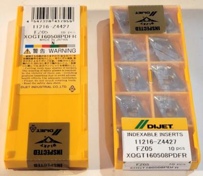 XOGT 160508PDFR FZ05 DIJET ** 10 INSERTS *** FACTORY PACK ** | eBay