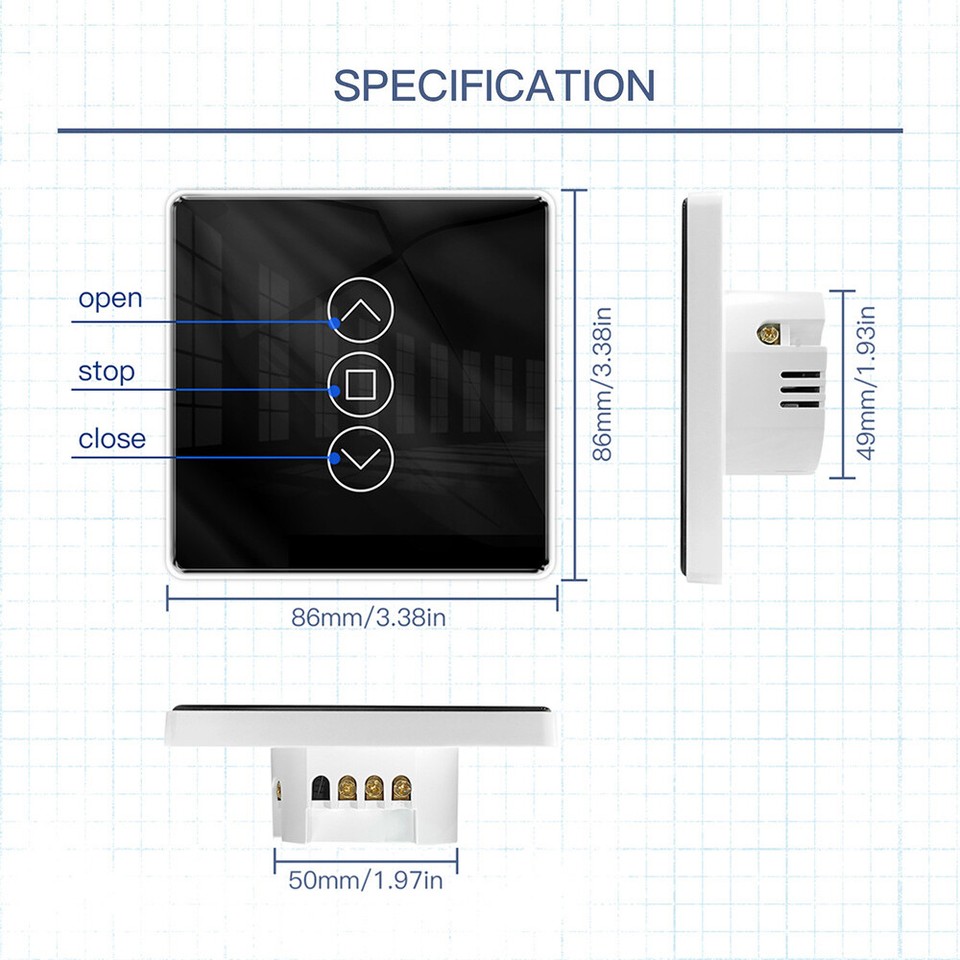 Tuya Smart EU Wifi Curtain Blind Switch Timer for Roller Shutter ...