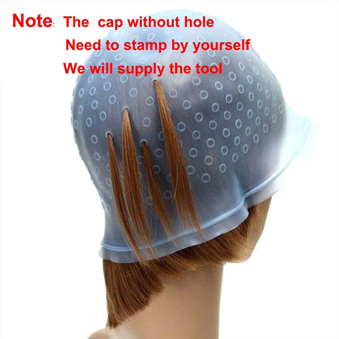 Reusable Silicone Dye Hat Cap for Hair Color Highlighting Hairdressing ...