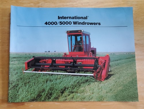 International Harvester 4000 5000 Windrowers Sales Brochure Pamphlet ...
