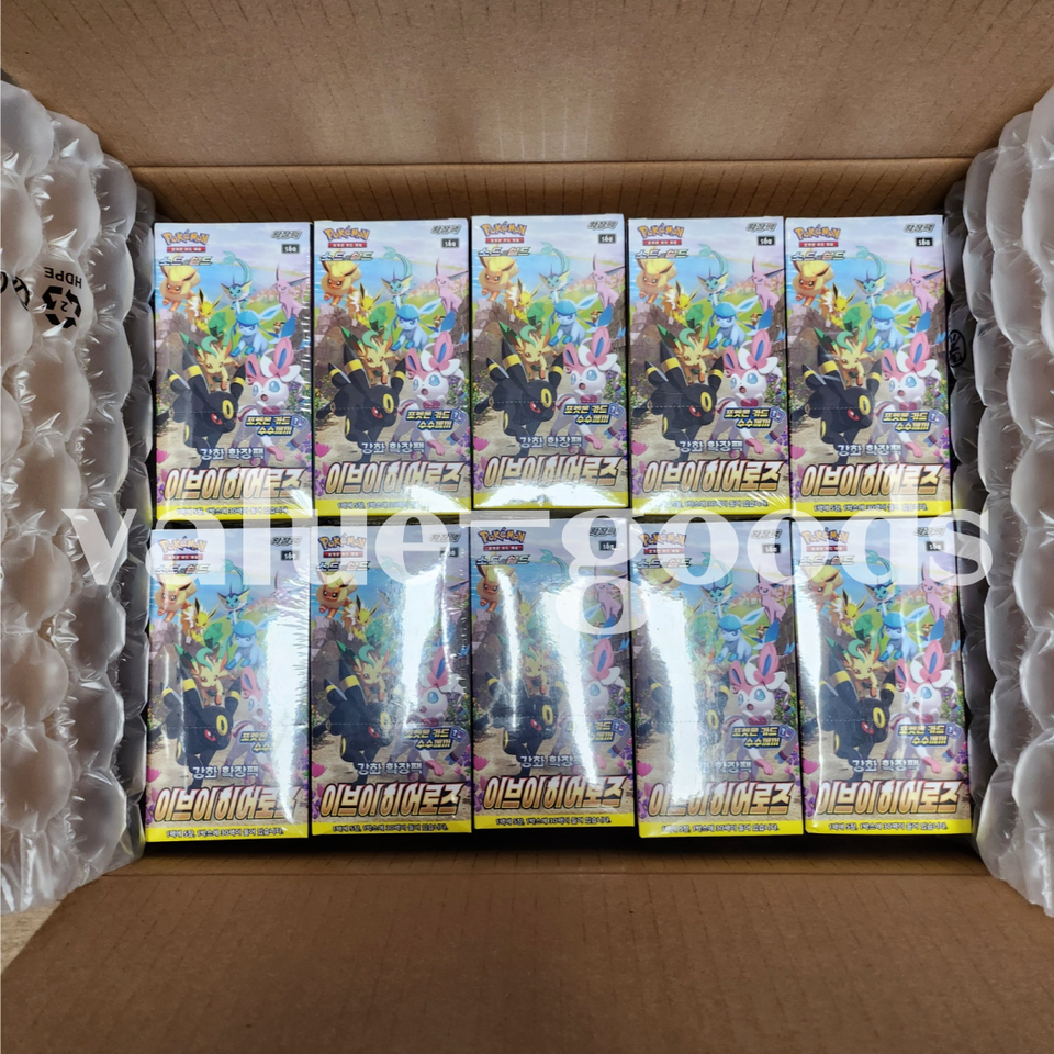 [10 BOXES SET] Pokemon Card Eevee Heroes Booster Box Evolving Skies ...