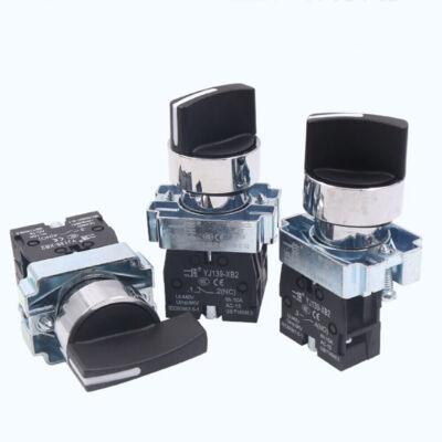 10x 22mm 3 Position Rotary Selector Switch 10Amp Momentary Latching 2NO ...