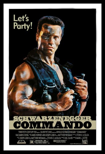 Commando Schwarzenegger Movie Poster Print & Unframed Canvas Prints ...
