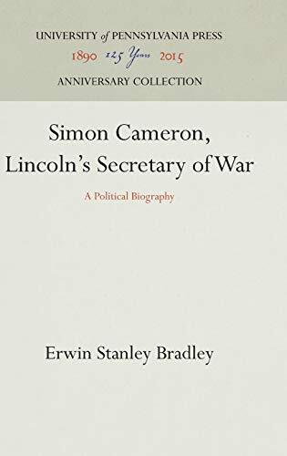 Simon Cameron, Lincoln's Secretary of War New 9781512810561 Fast Free ...