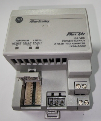 Allen Bradley 1794-ASB2 Power Supply 2 Slot RIO Adapter Flex I/O | eBay
