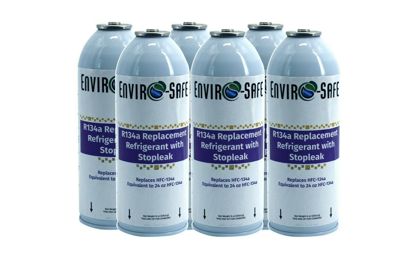 Envirosafe Auto AC R134a Replacement Refrigerant w Stop Leak 6 cans | eBay