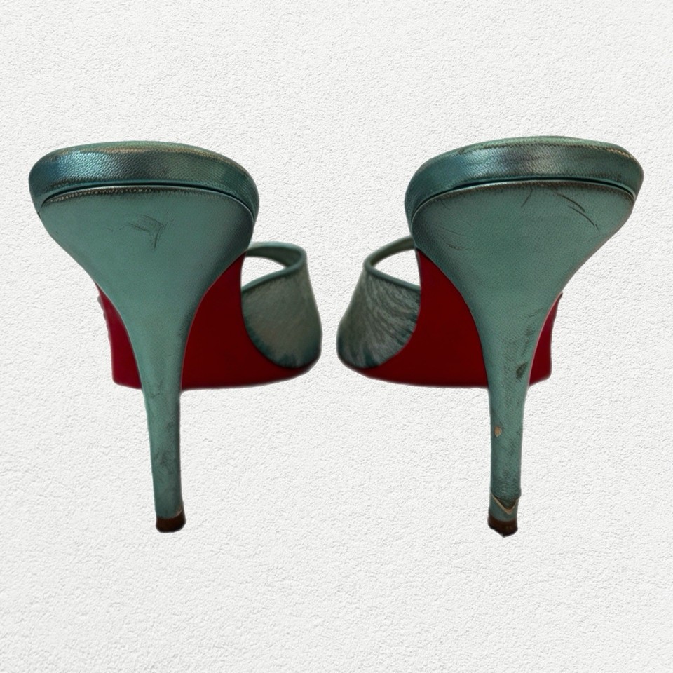 True Vintage Christian Louboutin Baby Blue Lace Me Dolly 100 Size 37 | eBay
