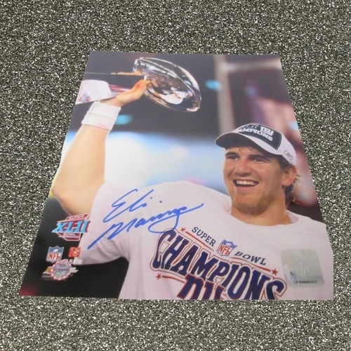Eli Manning - New York Giants Autograph Hand Signed 8x10 Photo Trophy ...