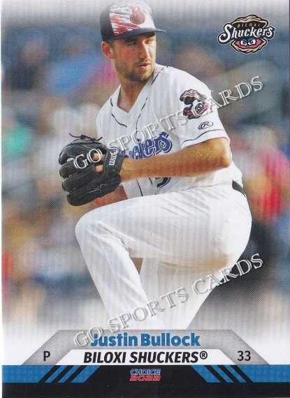 2022 Biloxi Shuckers Justin Bullock RC Rookie Milwaukee Brewers | eBay
