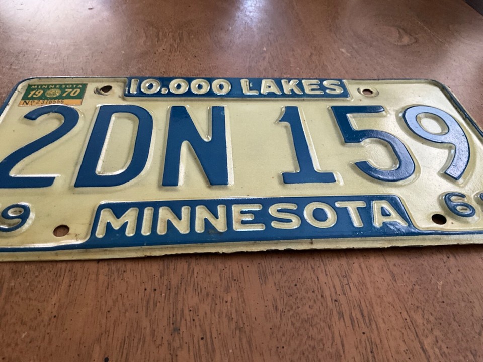 1970 Minnesota License Plate Tag 1968 2DN 159 | eBay
