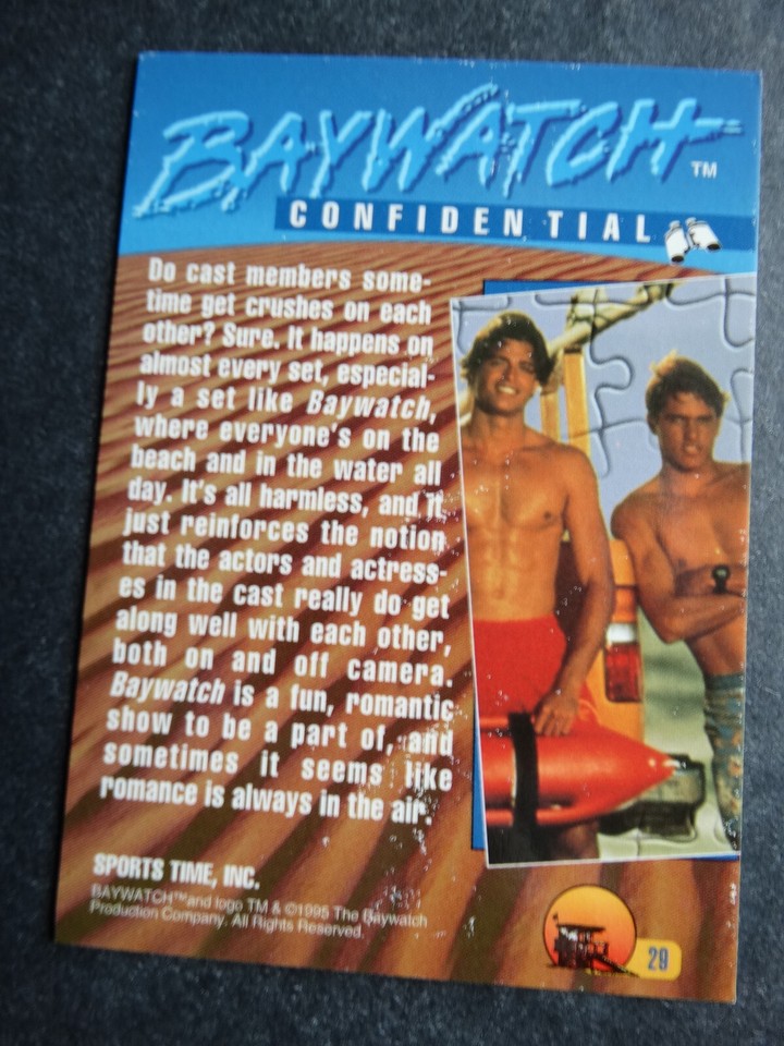 1995 Sports Time Baywatch Tv Show Trading Card Complete Your Set You U ...
