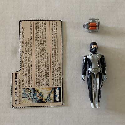 Vintage 1983 G.I. Joe figure Torpedo with file card | eBay