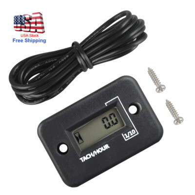 For 2 Stroke LCD Digital Tachometer Chainsaw Engine Tach Hour Meter ...