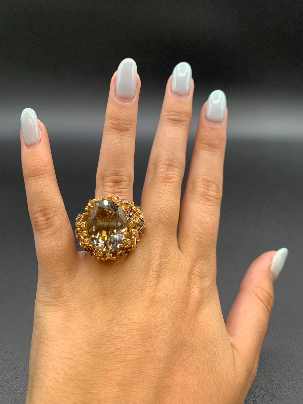 Orianne Collins OC Wonders 18K Ring with Sapphires, D… - Gem