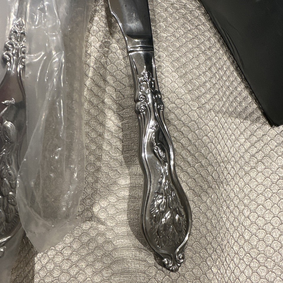 Wallace Peacock 45 Piece Service for 8 Stainless Steel 18/10 Flatware ...